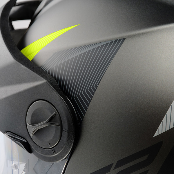 Schuberth hjelm E2 Defender mat gul/grå